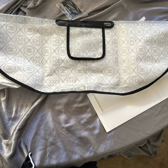 CHANEL | Bags | Rare Chanel Handbag Raincoat Cc Camellia Rain Cover ...